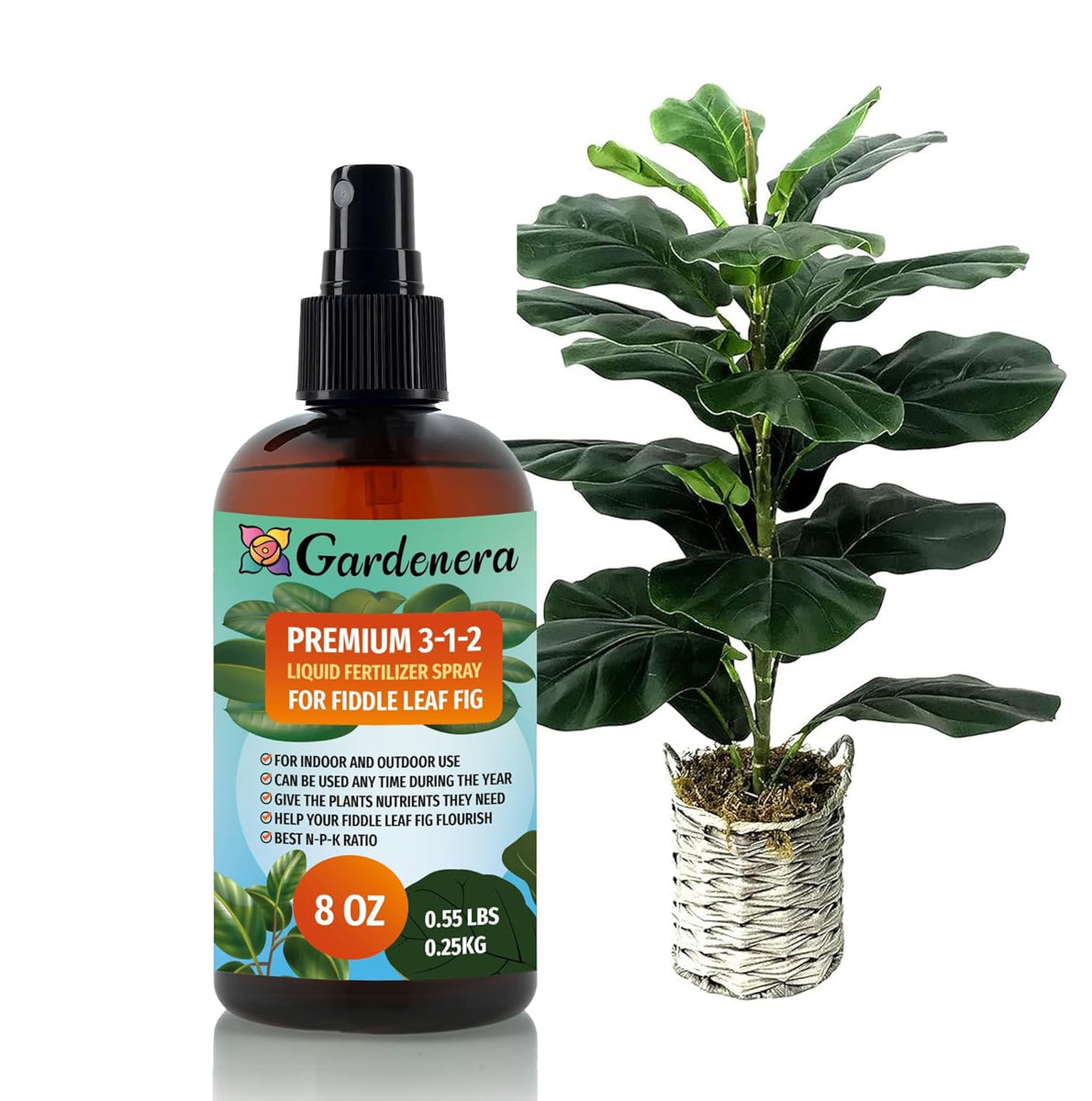 Gardenera Professional Fiddle Leaf FIG Spray Fertilizer Mist for Home ...