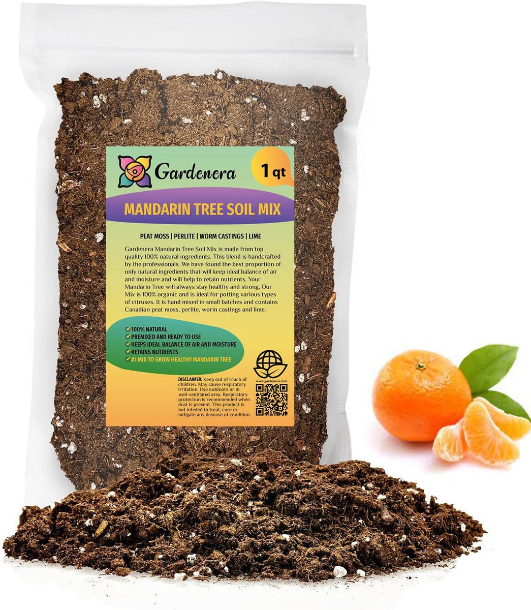 Gardenera Premium Mandarin Tree Soil Mix - Quick Drain Potting Soil fo ...